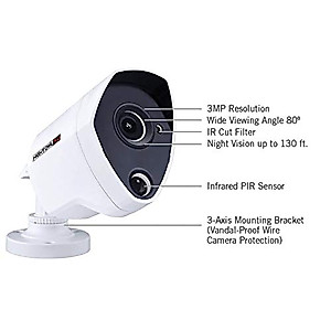 Night Owl Security 1 Pack Extreme HD 3MP Dual Sensor Wired Infrared Camera (White, Replacement Camera Only, No Charger, No Cable)