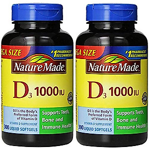 Nature Made® Vitamin D3 1000 IU, 600 Softgels