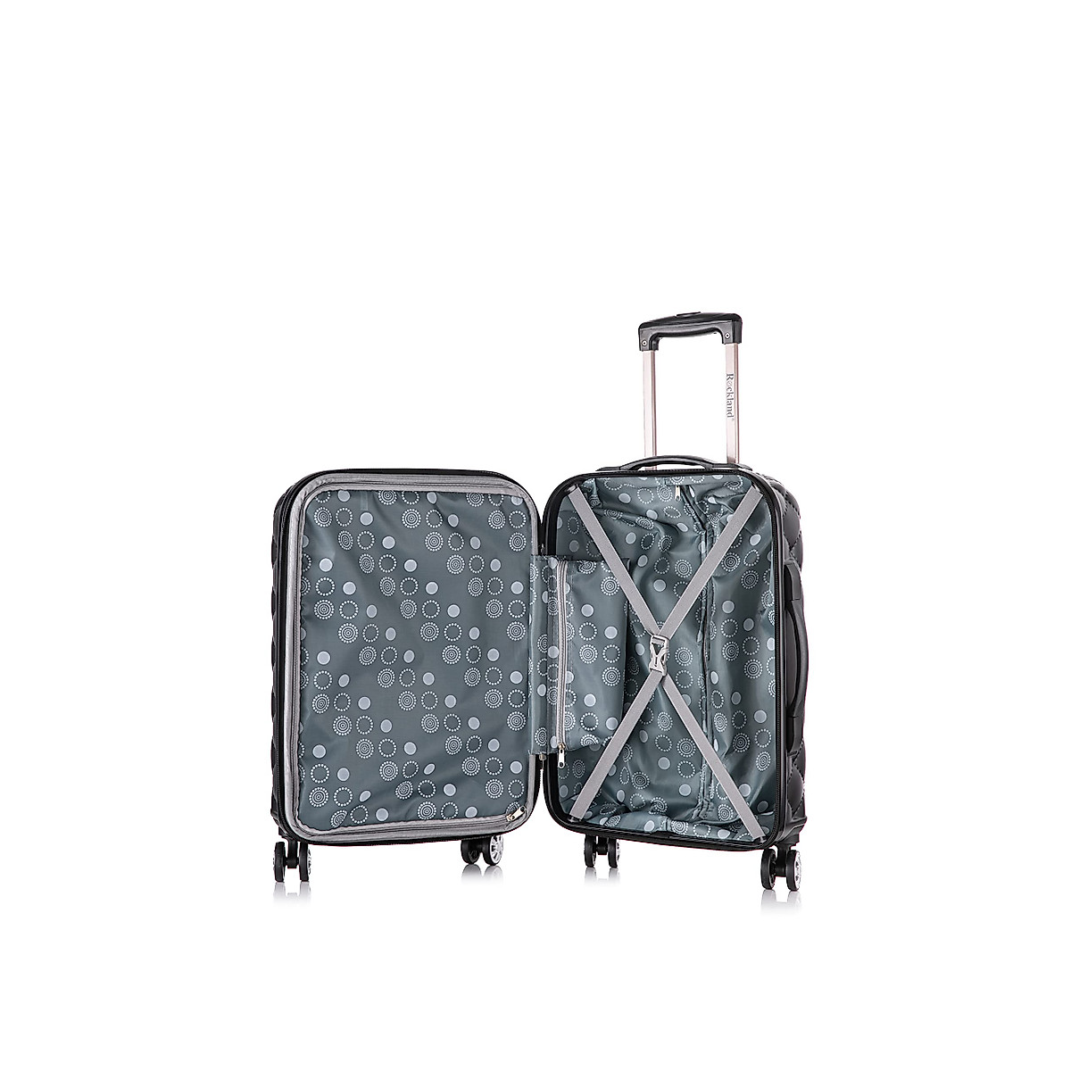 Rockland Melbourne Hardside Expandable Spinner Wheel Luggage, Quilt, Carry-On 20-Inch
