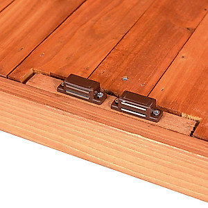 Outdoor Garden Patio Wooden Storage Cabinet Furniture Waterproof Tool Shed with Potting Benches Outdoor Work Station Table (Natural)