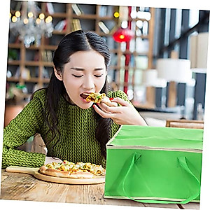ULTECHNOVO 1pc Bag Grocery Bags Insulated Bags for Food Transport Cooler Bags Insulated Pizza Carrier Bag Car Cooler Car Food Camping Tote Take-out Insulated Bag Bento Handled Bag Lunch Bag