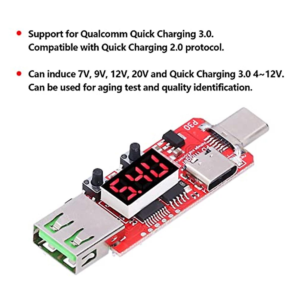 Quick Charging Trigger Board ABS Shell Quick Charging 2.0 3.0 Trigger Board for Voltage Triggering(PD trigger)