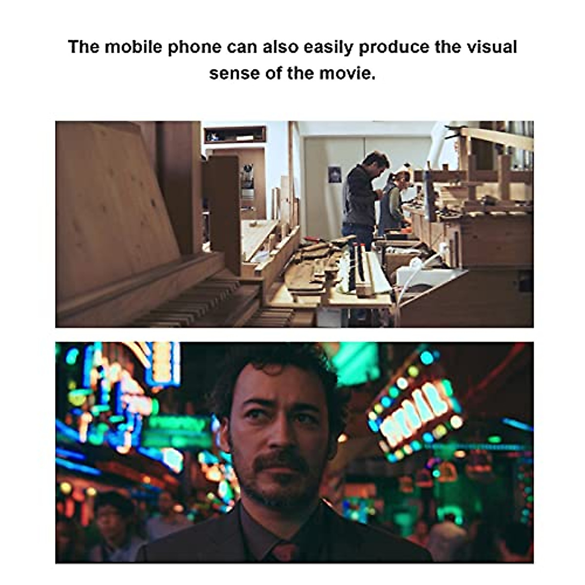 1.33X Anamorphic Lens for iPhone for Android, Wide Screen Deformation Filmmaking Lens, Video Maker Universal Optical Phone Lens