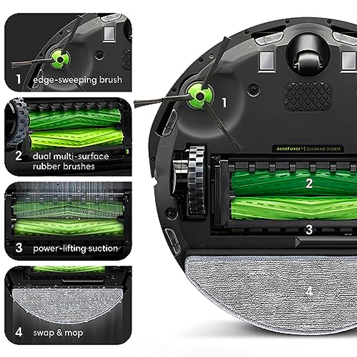 iRobot Roomba Combo j5 Robot - 2-in-1 Vacuum with Optional Mopping, Identifies & Avoids Obstacles Like Pet Waste & Cords, Clean by Room with Smart Mapping, Works with Alexa, Ideal for Pet Hair