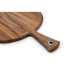 Ironwood Gourmet Round Provencale Paddle Round, Acacia Wood 0.5 x 12 x 16 inches