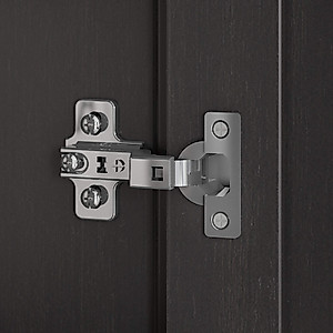 Bush Furniture Salinas Cabinet Style Distressed Storage Unit with Doors & Adjustable Shelves | Cupboard for Bedroom, Living Room, Kitchen & Entryway, Tall, Vintage Black