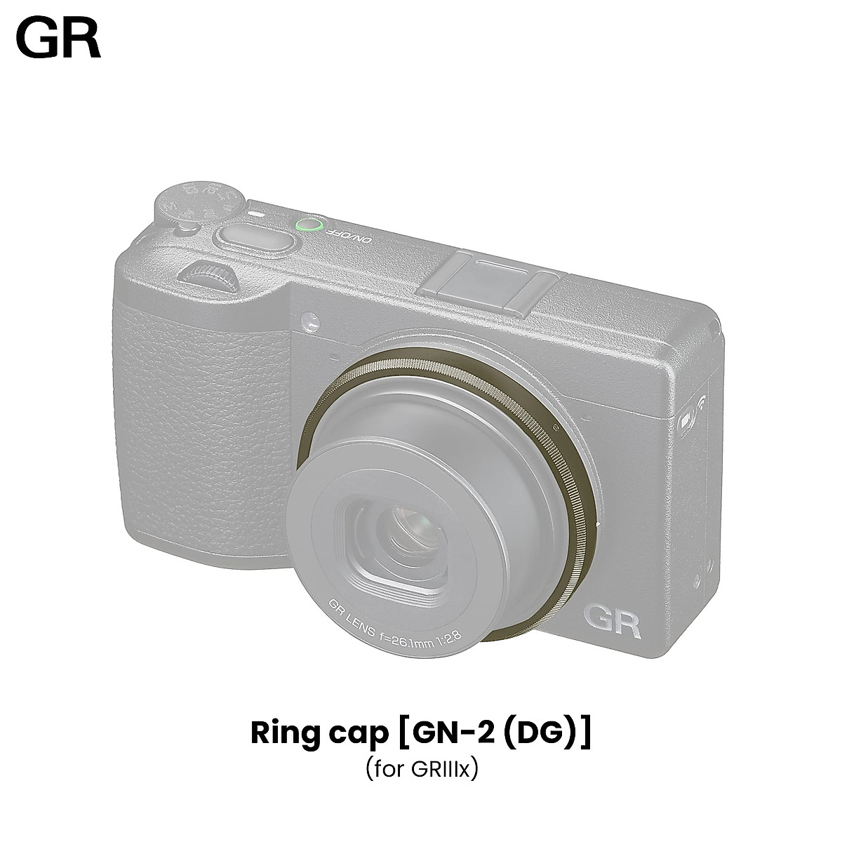 RICOH Ring Cap GN-2 (DG) Dark Gray [Compatible Models: GR IIIx] [Dark Gray Color with Metallic Finish] [Replacement Ring Cap to Dress up The Camera] 30492