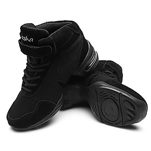 SWDZM Men/Women Modern Dance Shoes/Hip-hop Jazz/Sport/Outdoor Shoes B60 Black 8.5 D(M) US