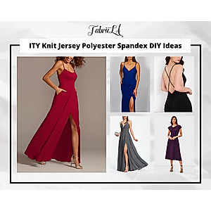 FabricLA ITY Fabric Polyester Spandex, 2 Way Stretch, 58" - 60" Wide (1 Yard) - White