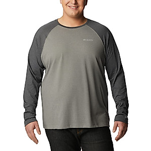 Columbia Men's Thistletown Hills Raglan Tee, City Grey Heather/Shark Heather, Medium
