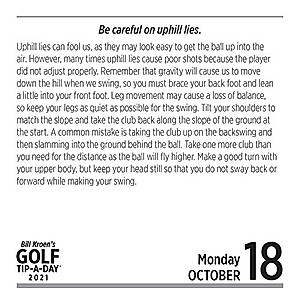 Bill Kroen's Golf Tip-A-Day 2021 Calendar