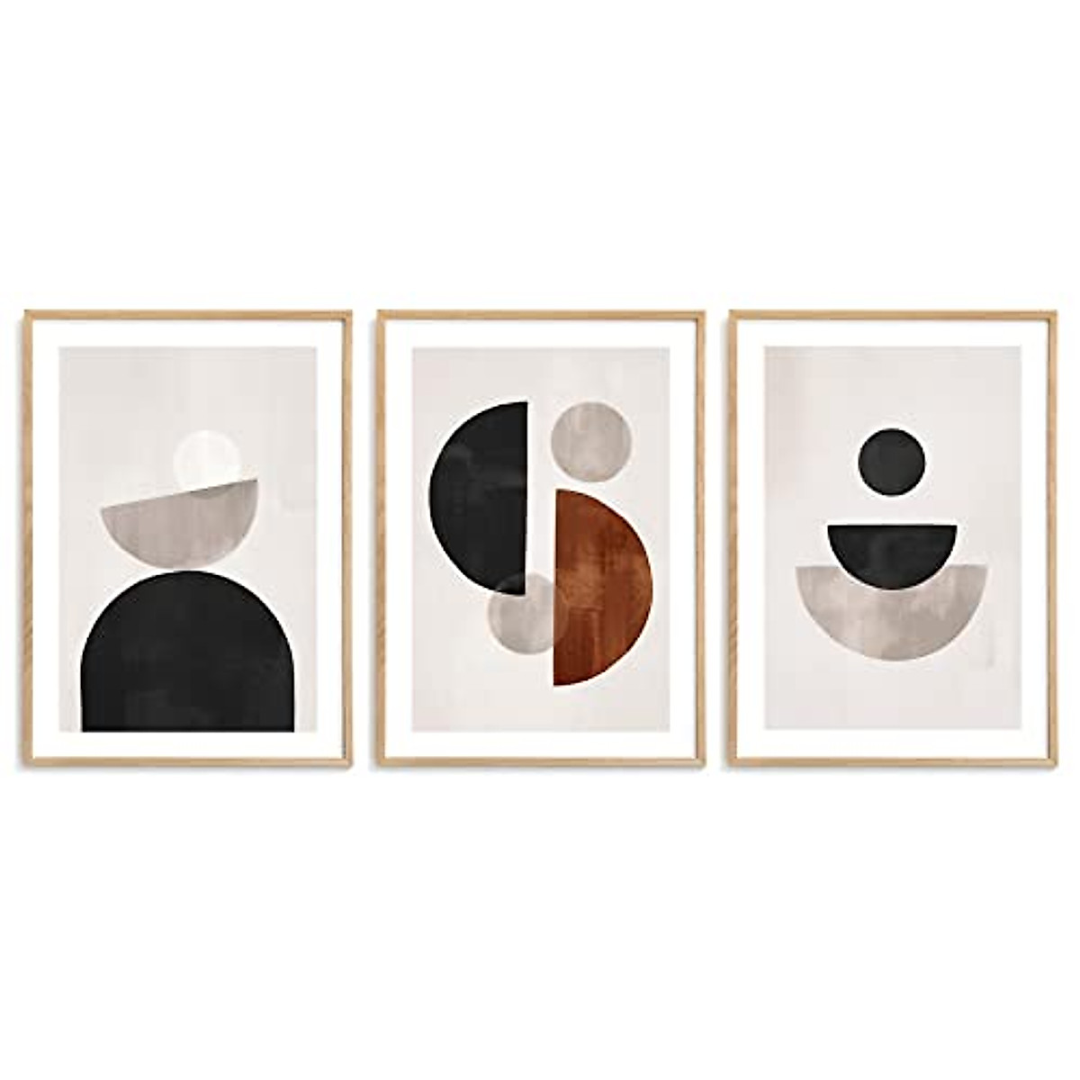 Poster Store Abstract Shapes Set 20x28 - Mid Century Minimalist Poster Prints for Room, FSC-Certified Wall Art Decor (Set of 3)