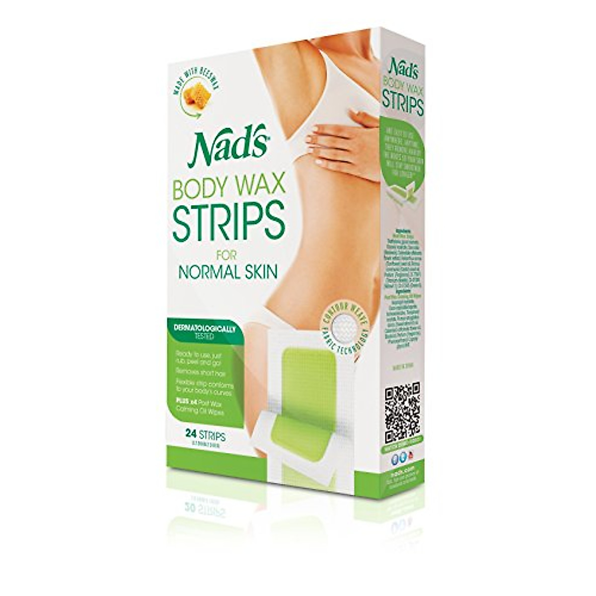 Nad's Hair Removal Strips, 24 Strips (Pack of 2)