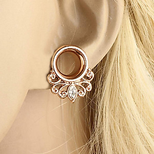 TIANCI FBYJS 8 Pairs Stainless Steel Zircon Ear Tunnels Expander Plugs Stretcher 00g Gauges For Women Black Silver Cat on The Moon (10mm=00g)