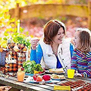 100 Pieces Fall Cellophane Bags Autumn Theme Maple Leaves Pumpkin Treat Candy Bags Plastic Pumpkin Candy Bags with 200 Twist Ties for Thanksgiving Holidays Party Supplies (Yellow-Black)