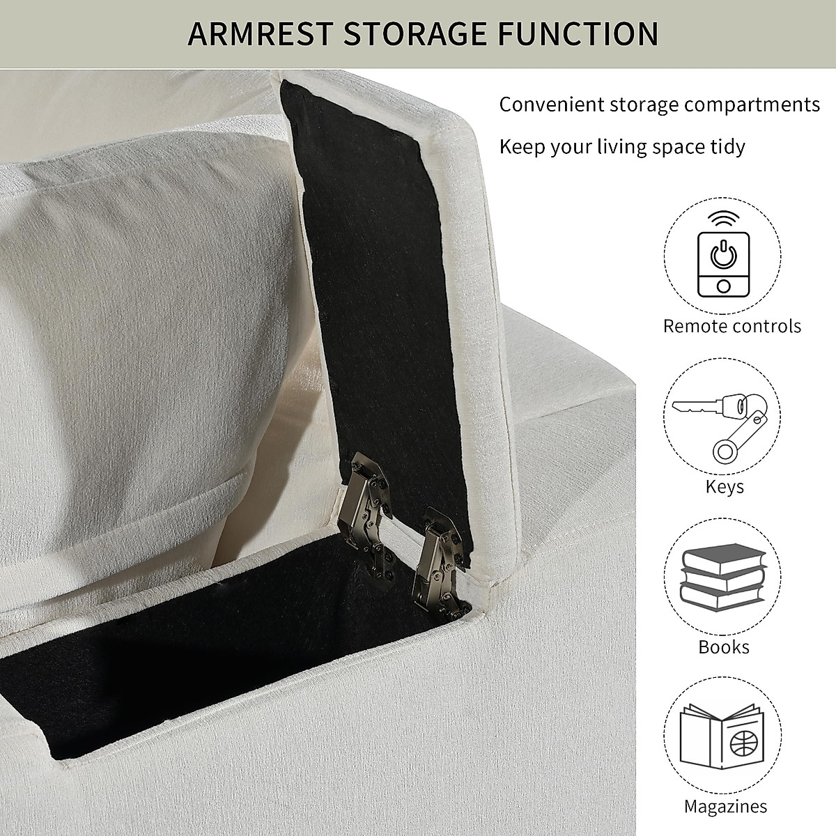 WILLIAMSPACE Modular Sectional Sofa for Living Room, Upholstered 4 Seater Sofa Couch Furniture, Reversible Couch for Apartment (Beige)