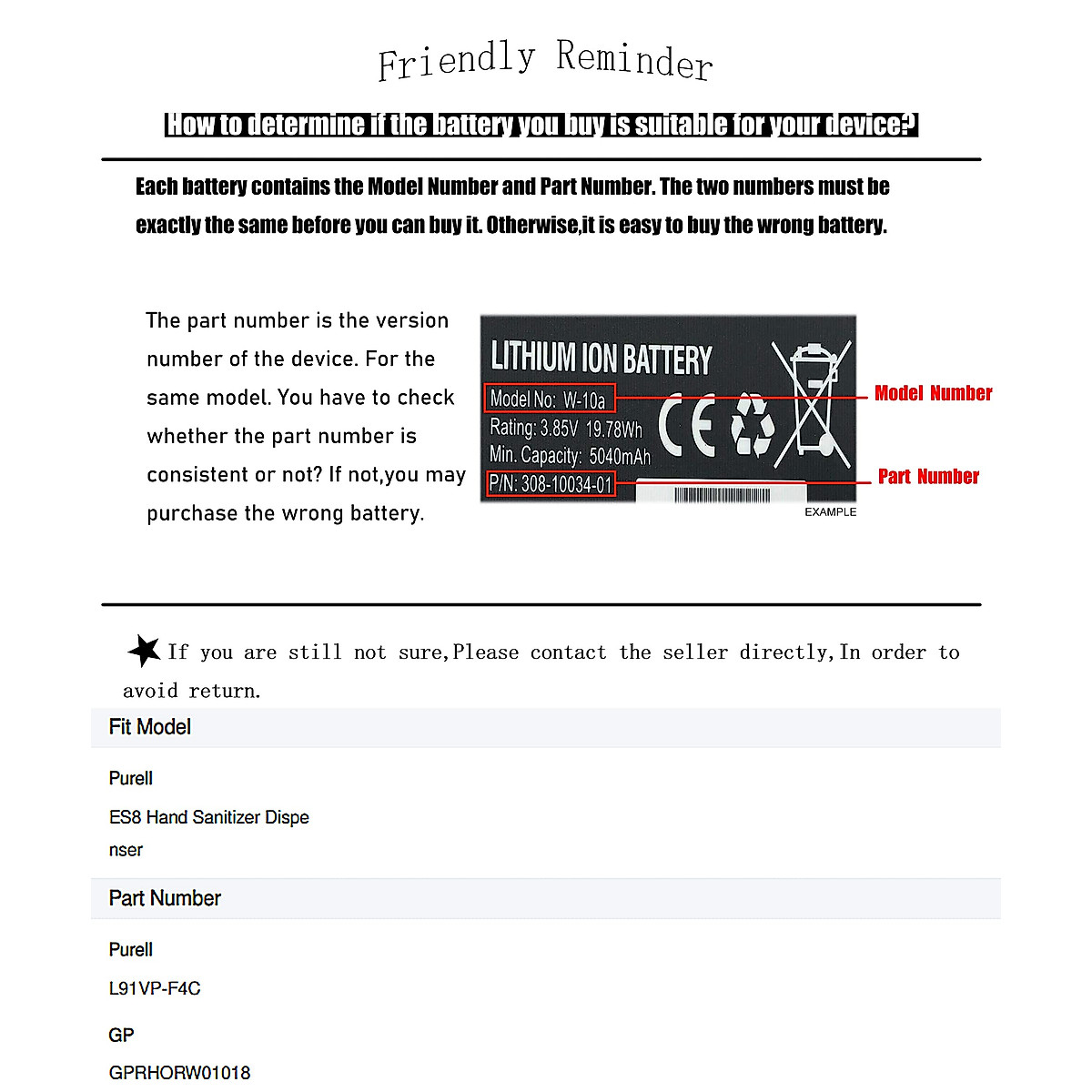 BCXY Battery Replacement for GP GPRHORW01018