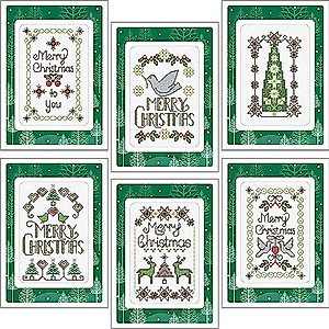 Herrschners Green Elegance Greeting Cards Counted Cross-Stitch Kit