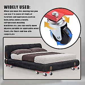 GUDESEN Snowmobile Dolly Heavy Duty Carries up to 1500 lbs (682 kg) V-Slide with 2.5” PVC Swivel Casters Rubber Pad Protecting Skis and 2 Pairs of Heavy Duty Straps Firmly Attaching