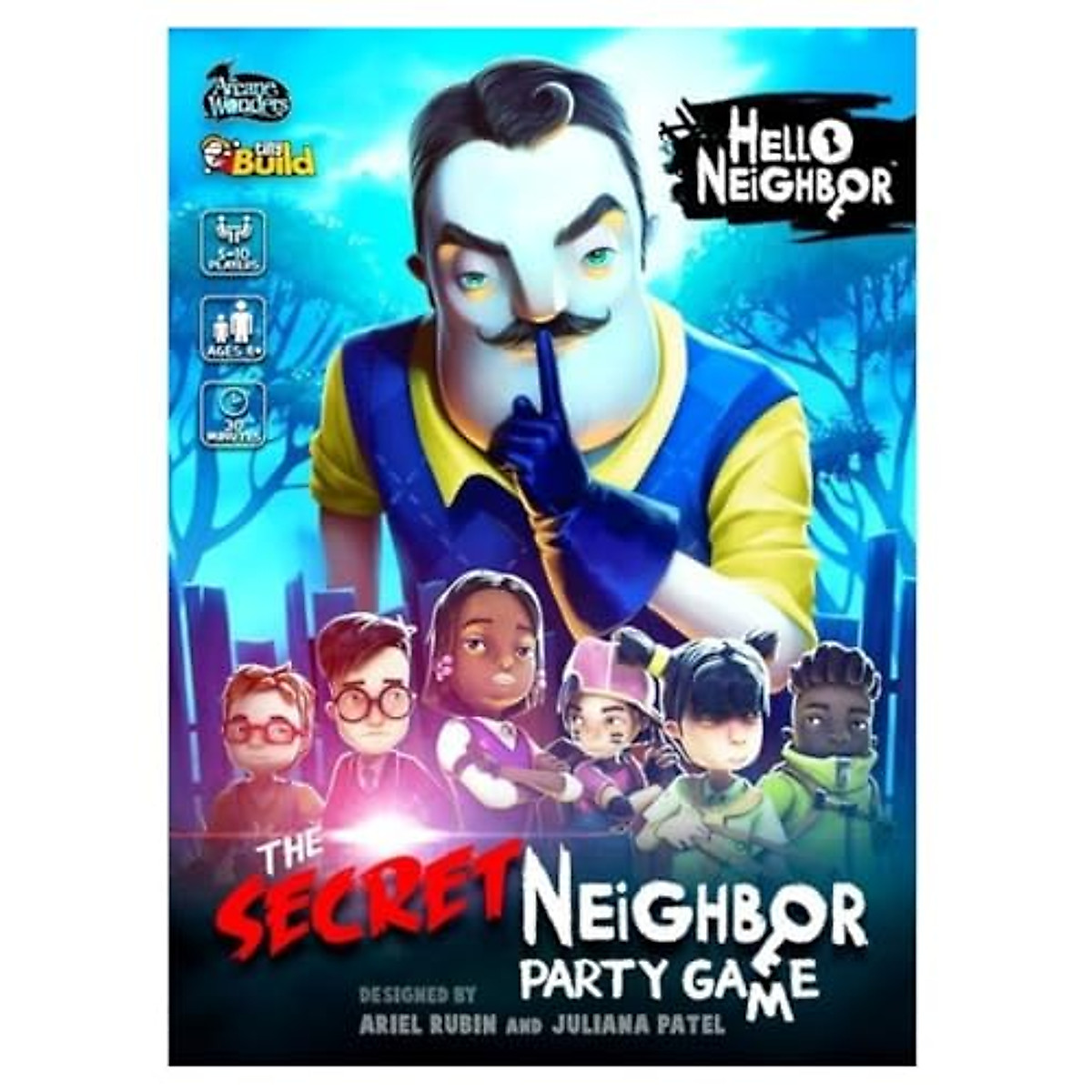 Arcane Wonders Hello Neighbor The Secret Neighbor Party Game , Blue