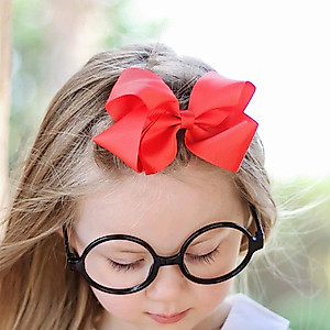 CN 20pcs 4" Hair Bows for Toddler Girls, Grosgrain Ribbon Pigtail Bows Alligator Clips Hair Accessories for Baby Girls Infants Teens Kids Children