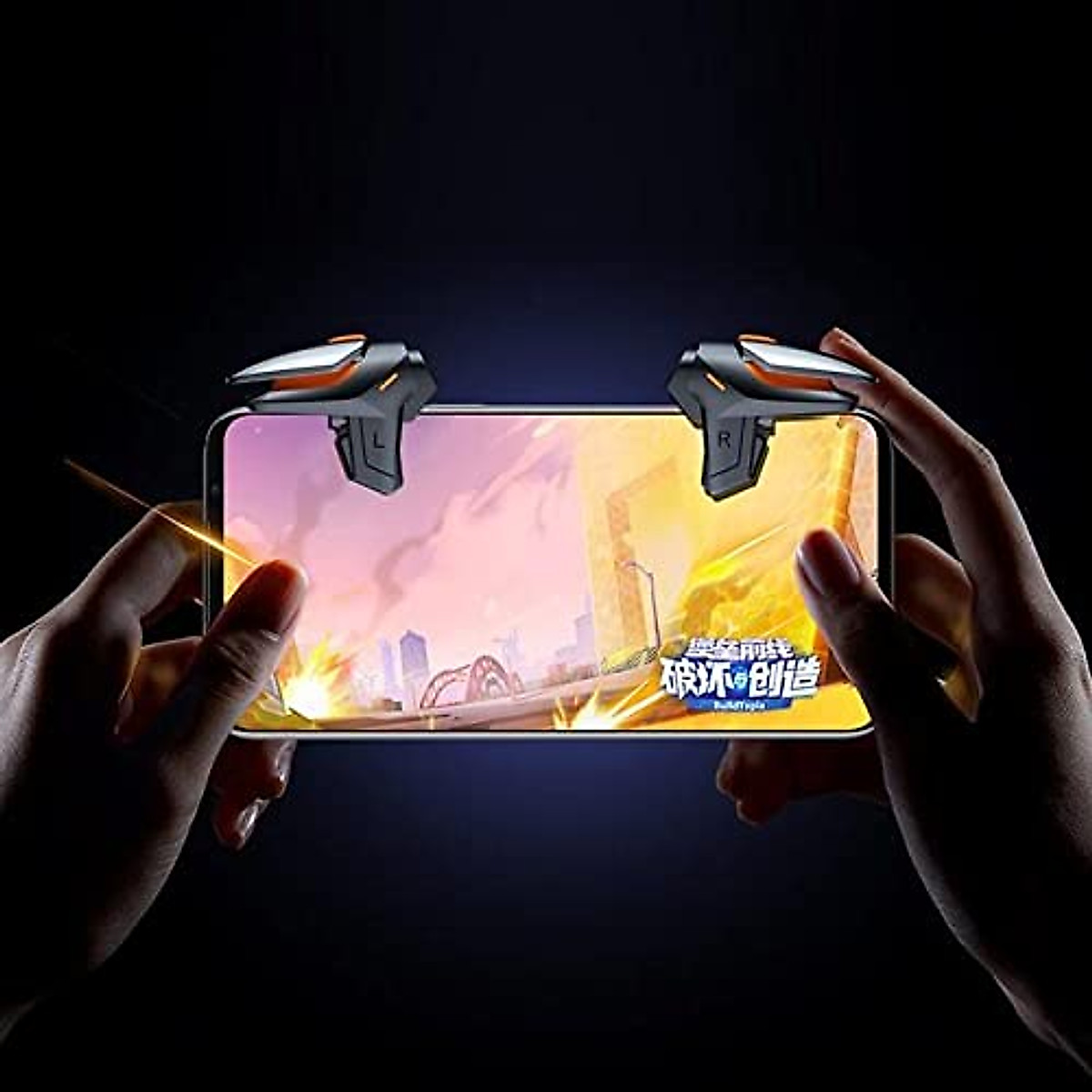 BoxWave Gaming Gear for Nokia G21 (Gaming Gear by BoxWave) - Touchscreen QuickTrigger, Trigger Buttons Quick Gaming Mobile FPS for Nokia G21 - Jet Black