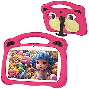 Kids Tablet, 7 Inch Android 12.0 Tablet for Kids, 2 GB RAM 32 GB ROM, Parental Control Mode Tablets for Kids with Drop-prool Case, Google GMS Certified, Wi-Fi, Dual Camera, Eucational, Games