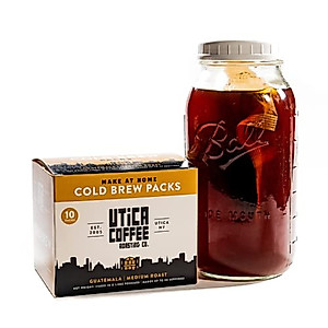 Utica Coffee Roasting Co.® Cold Brew Steeping Pouches | 10 Count, 1.3 oz Pouches | Barista Quality Cold Brew At Home