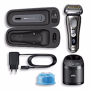 Braun 9475cc Series 9 Pro Premium Shaver with 4+1 Shaving Head, Electric Shaver & ProLift Trimmer, PowerCase, Wet & Dry, Grey