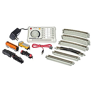 Bachmann Trains - Whistle-Stop Special DCC Sound Value Ready to Run Electric Train Set - N Scale , Black