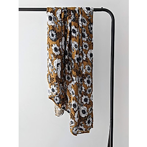 Vintage Floral Bamboo Muslin Swaddle Blanket Wrap Newborn Baby Girl Large 47 x 47