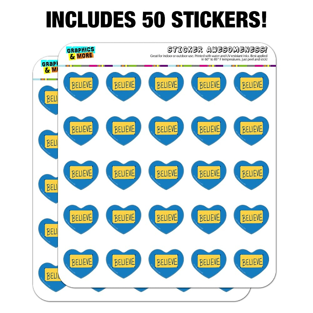 Ted Lasso Believe Heart Shaped Planner Calendar Scrapbook Craft Stickers