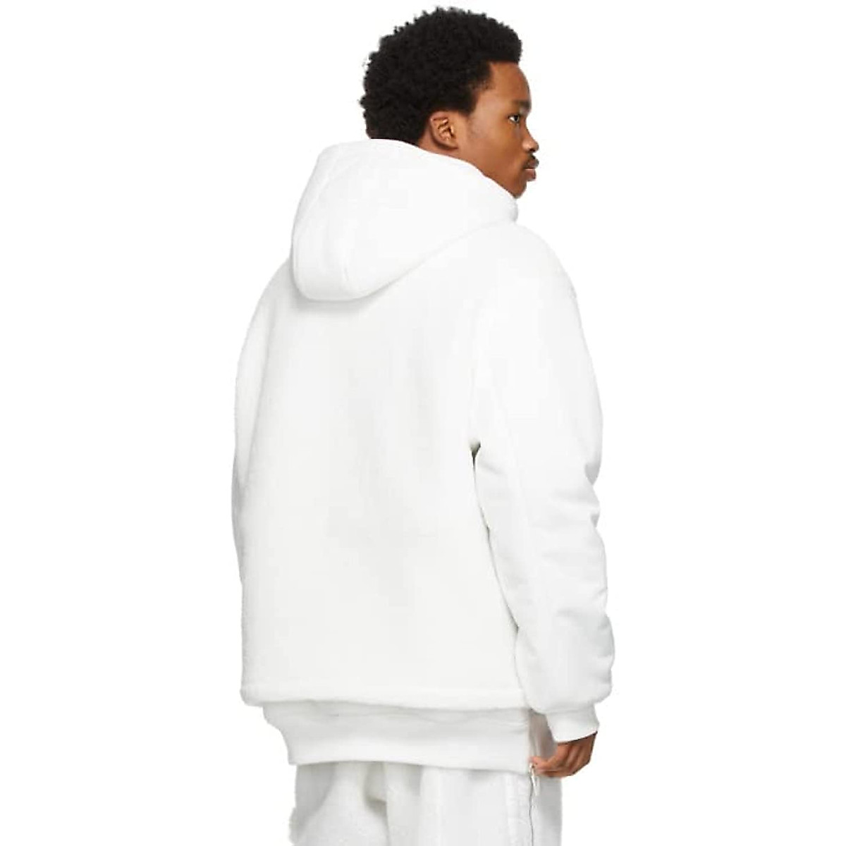 ADIDAS ORIGINALS X IVY PARK UNISEX SHERPA 1/2 ZIP LAYERED JACKET - CORE WHITE, SMALL