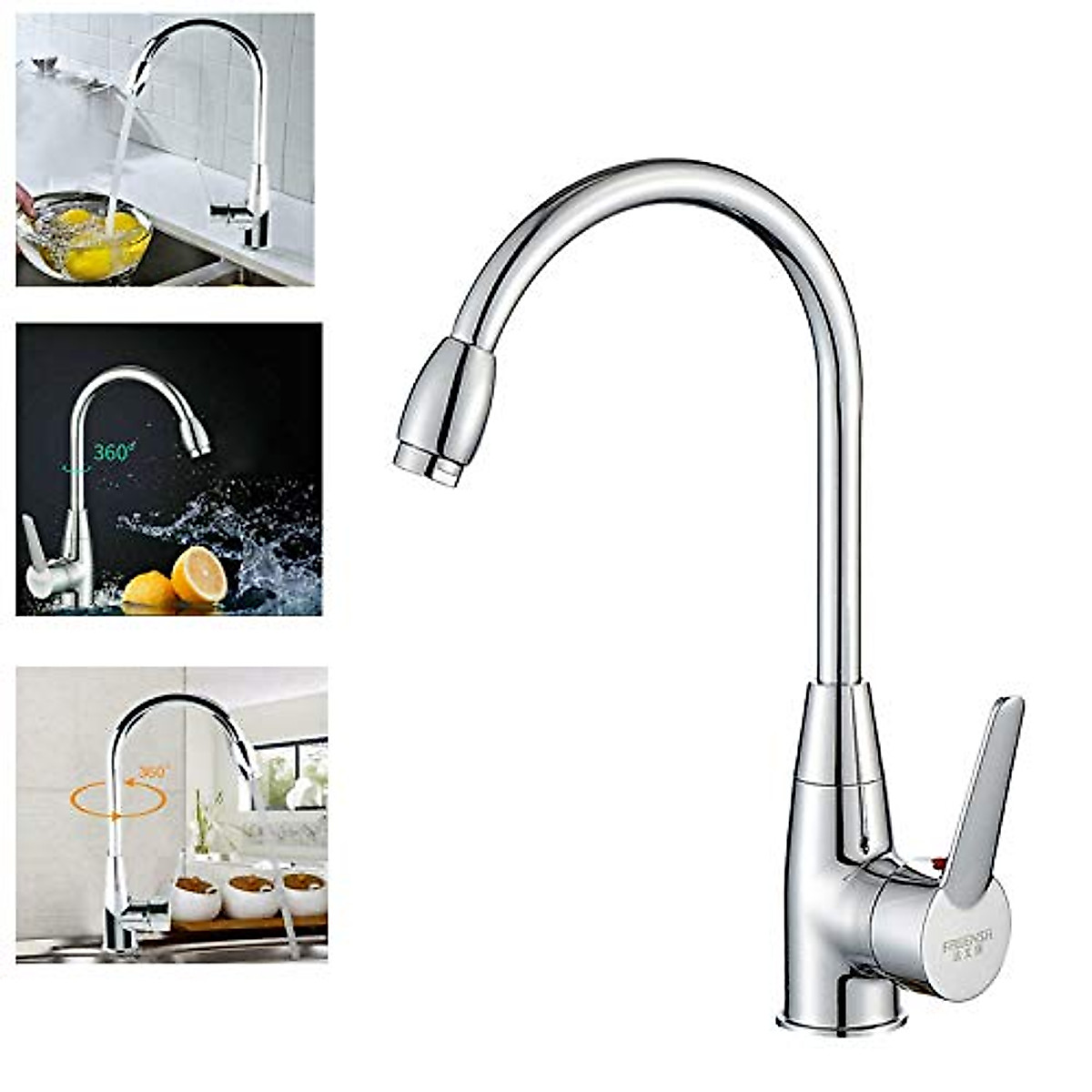Sink Faucet Garden Cold Tap Faucets Garage Water Tap Bath Tub Faucet Bath Tub Tap Faucet Picnic Table Clips Kitchen Faucet Kitchen Accessoires Mop to Rotate Hot and Cold