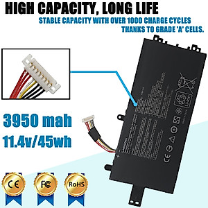LAQUEENA C31N1522 Laptop Battery Compatible with ASUS Q553U N593UB N593UB-1A Series C31PMC6 0b200-01880000 11.4V 45Wh