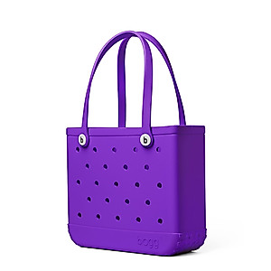 BOGG BAG - Medium Tote Bag - Houston We Have a Purple - 15in L x 5in W x 12.5in H - Lightweight, Washable, Durable - All Purpose EVA - for Beach, Pool, Boat, Work, Sports
