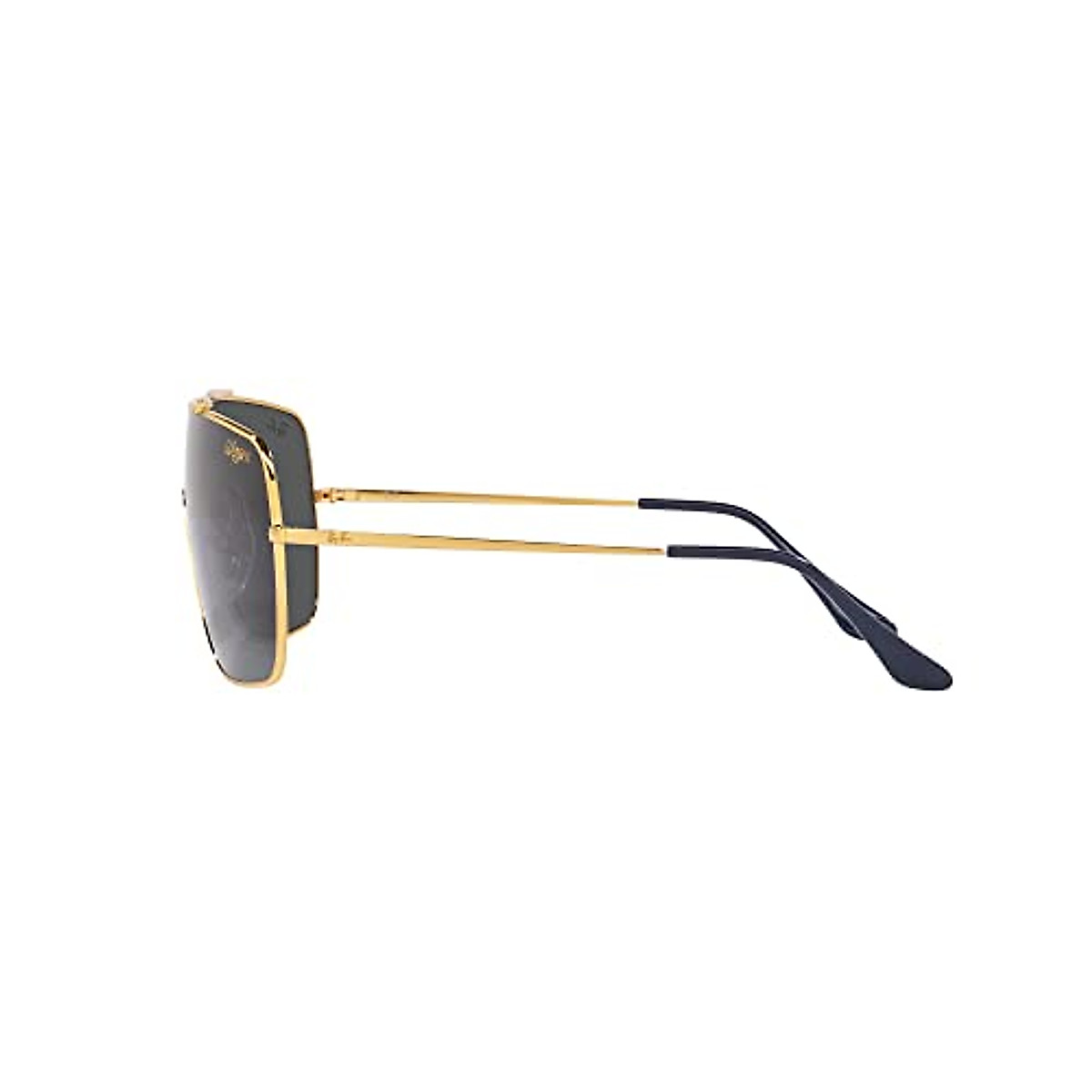 Ray-Ban RB3697 Wings II Square Sunglasses, Legend Gold/Dark Grey, 35 mm