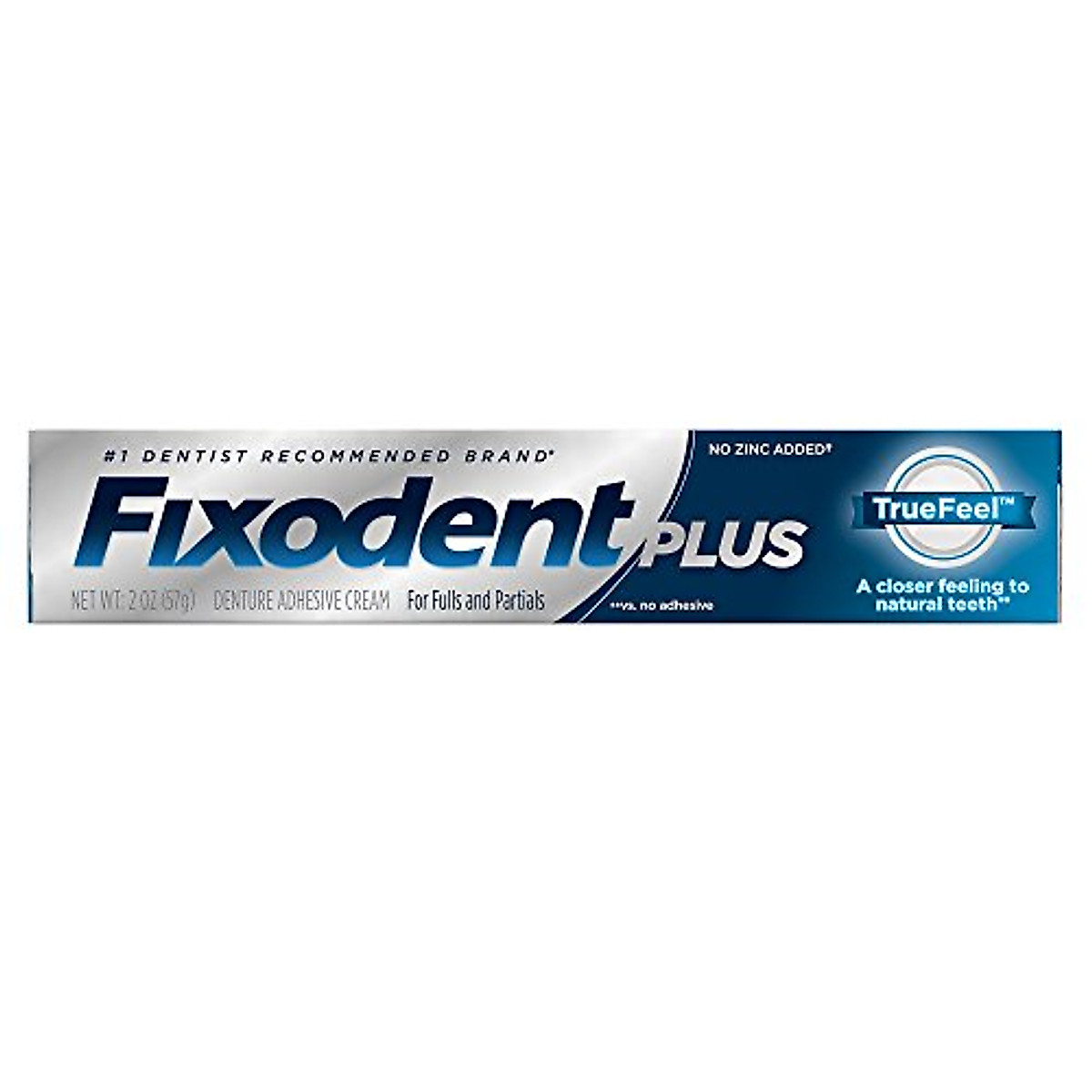 Fixodent Plus Truefeel Denture Adhesive Cream 2 Oz