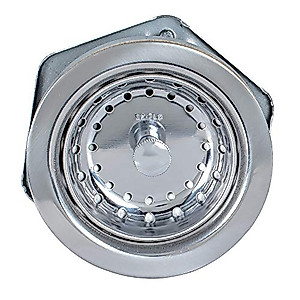 EZ-FLO Kitchen Sink Strainer with Flange and Die-Cast Slip-Joint Nut, Stainless Steel Fixed-Post Basket with 3-1/2 Inch to 4 Inch Opening, 30013