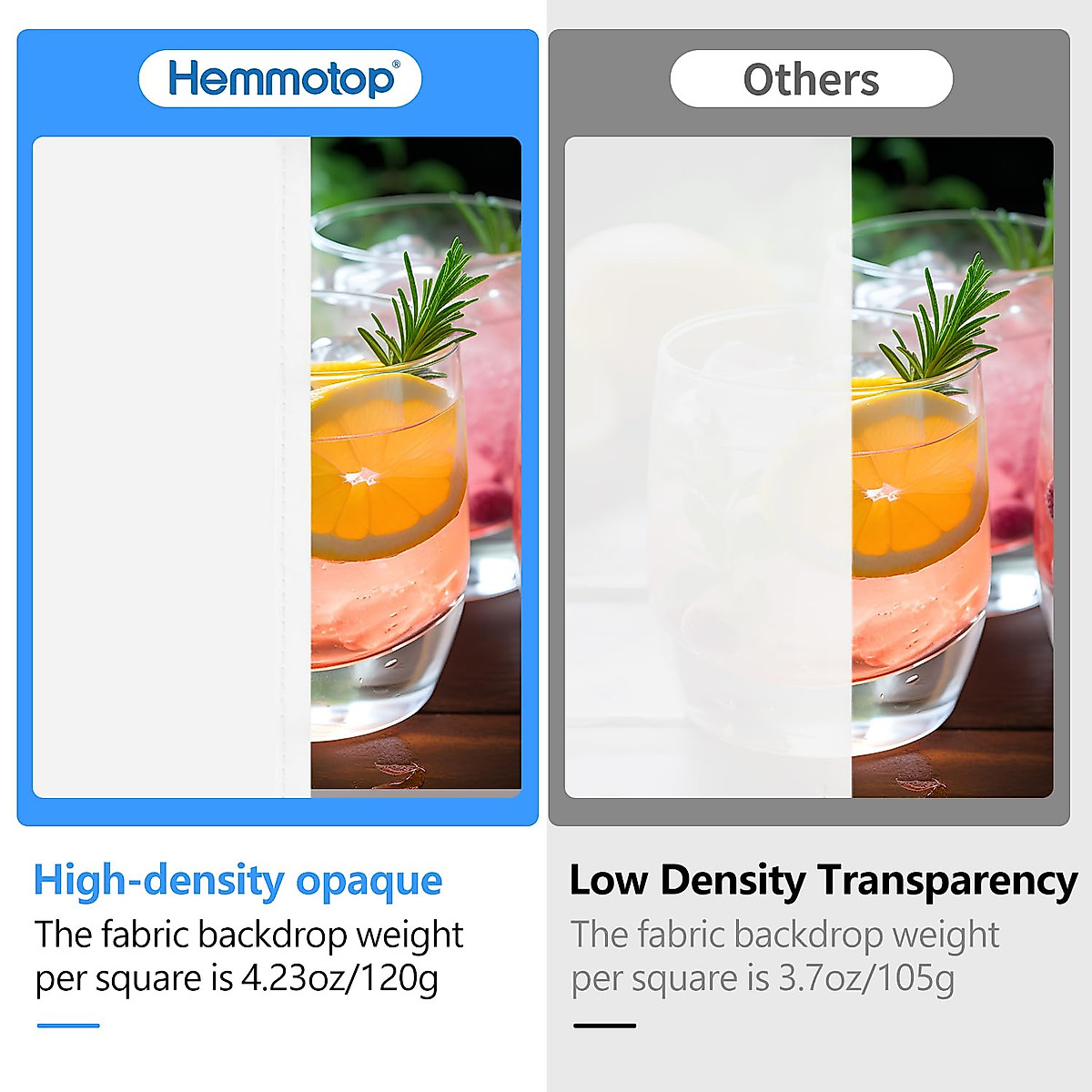 White Photography Backdrops for Photoshoot, HEMMOTOP 10x8 ft White Photo Backdrop Background Curtain, for Video Recording, Photographic Studio, Picture, Party, Photos, Product (Backdrop only)