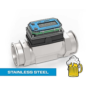 FLOMEC G2 Series, Turbine, High-Temperature Brew Meter, 1-1/2 Inch Pipe Size, 2 Inch Tri-Clamp Fitting G2S15TH9GMX