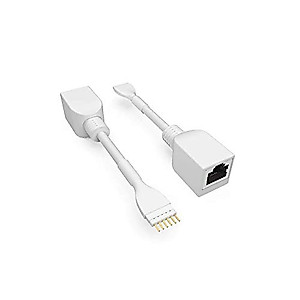 Litcessory RJ45 to 6-Pin Ethernet Cable Adapter for Philips Hue Lightstrip Plus (4 Pack - Two Pairs, White - Standard 6-PIN V3)