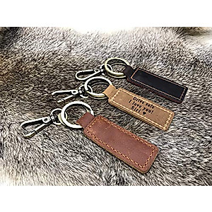 PERSONALIZED Leather KEYCHAIN, Coordinates Key Chain, 3rd Anniversary, Gift for Birthday, Keyfob, Best Gift