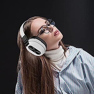 Lovskoo 5.0 Bluetooth Headphones Over-Ear, Wireless Headset for Game Sports Running, Foldable Noise Cancelling Headphones, Lightweight Head-Mounted Headphones Wireless Headphones Cool Things (White)