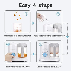 QOOC 4-in-1 Mini Baby Food Maker