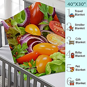 Lynnezilla Salad Throw Blanket Ultra Soft Plush Fluffy Flannel Blanket,Warm Cozy Bed Quilt Home Decor for Couch Sofa Bed All Season,80"x60" for Adults