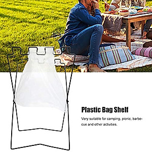CHICIRIS Trash Rack, Portable Garbage Bag Holder Place 33‑Gallon for Camping Picnic Barbecue
