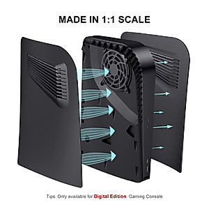 Plates for Disc Edition, Faceplate with Cooling Vents, Anti-Scratch Dustproof Protective Cover Plates for P5 Disc Edition (Golden)