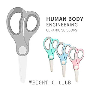 Baby Food Scissors Ceramic，Portable Baby Food Scissors without BPA With Box And Dust Cover (Blue)