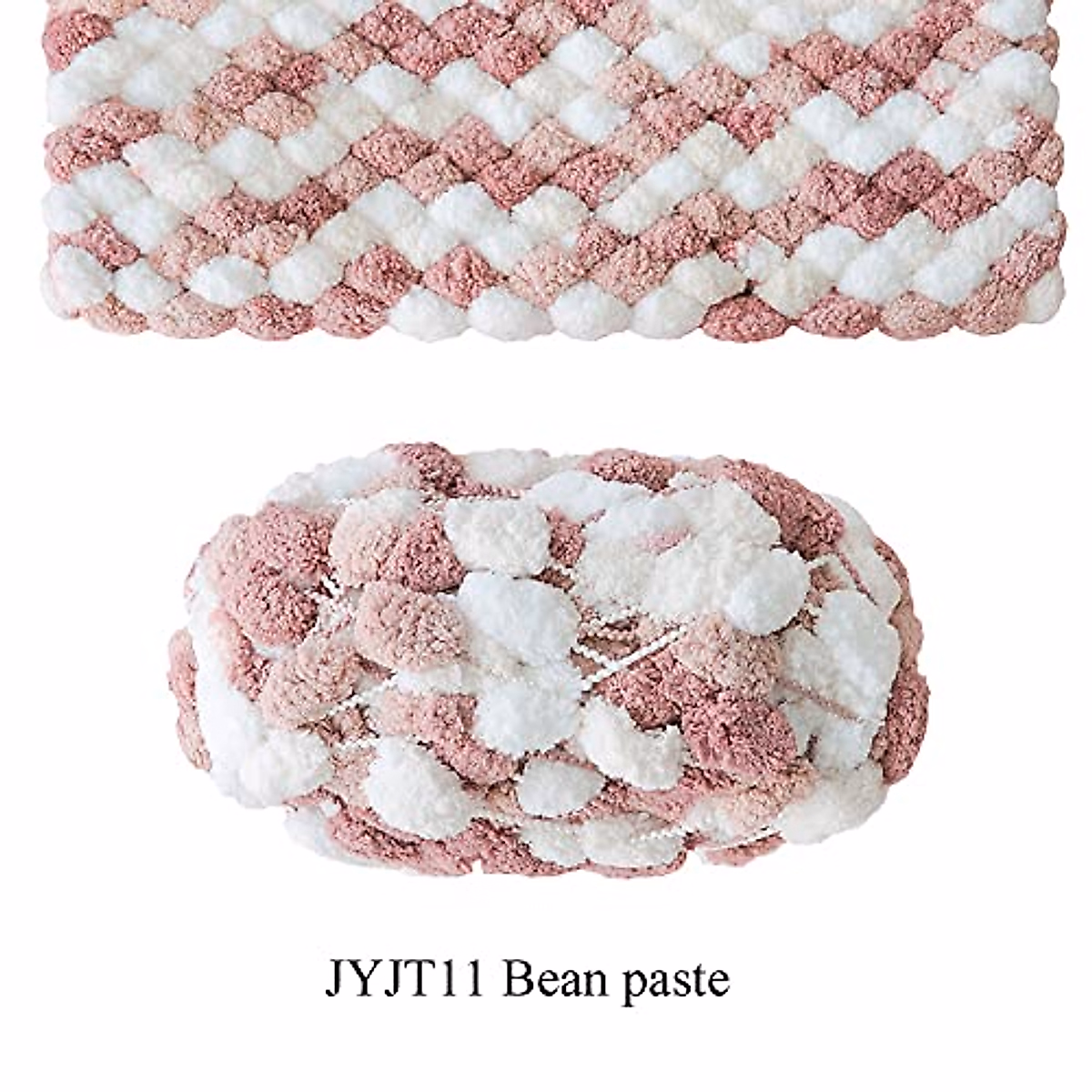 3 Pack Pomp-A-Doodle Yarn, Used for Car seat Cushion, Baby Blanket and Other DIY Knitting Yarn Craft Projects (Bean Paste)